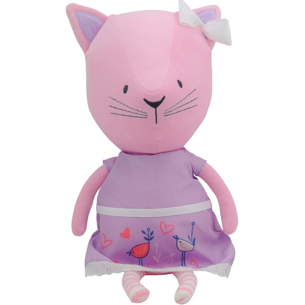 Goosewaddle Lucy Kitty Plush Doll with Dress | Baby Riddle