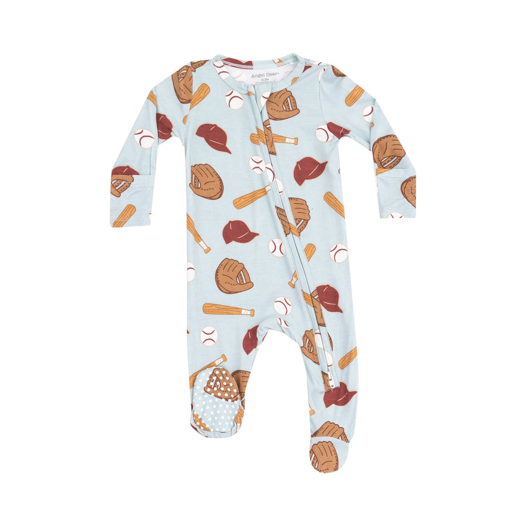 Angel Dear 2 Way Zipper Footie - Baseball | Baby Riddle
