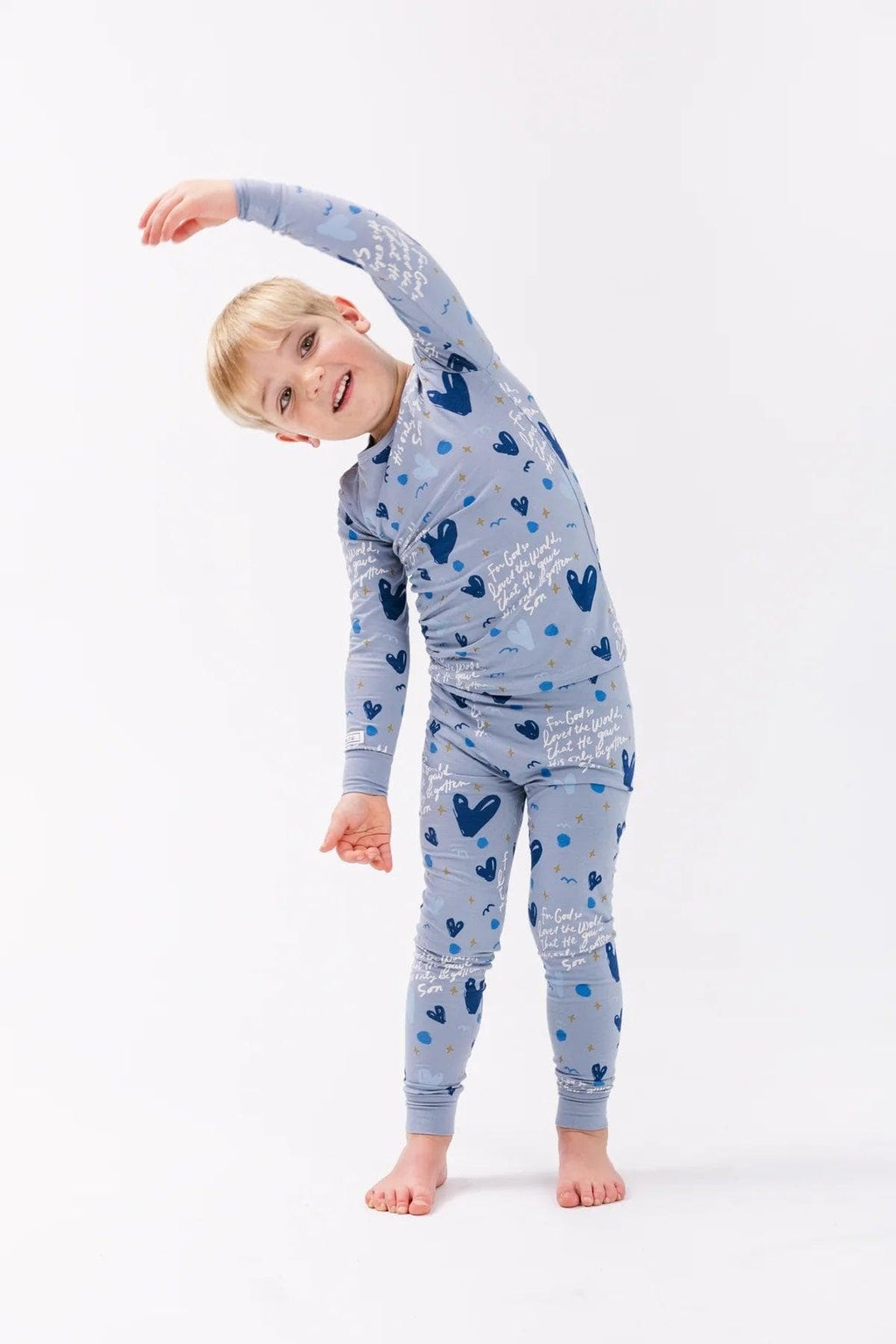 Bamboo Long Sleeve Pajama Set - Blue John 3:16 | Baby Riddle