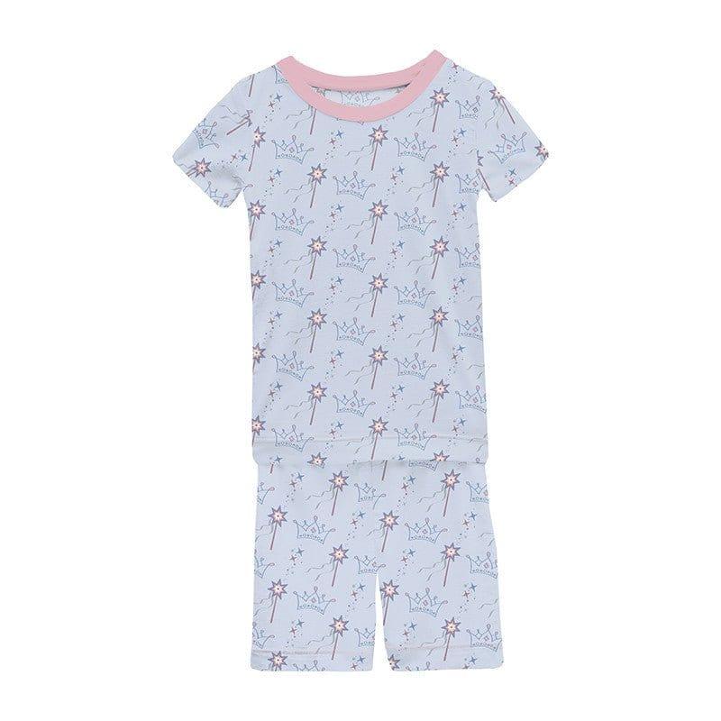 Kickee Pants S S Pajama Set w Shorts Dew Magical Princess