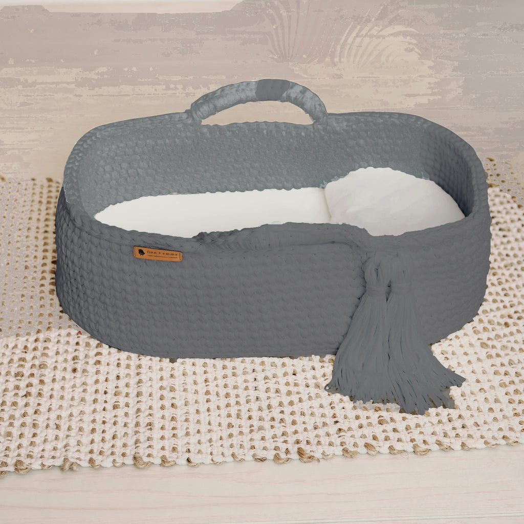 Carry Cot - Charcoal - Soft & Stylish Baby Comfort