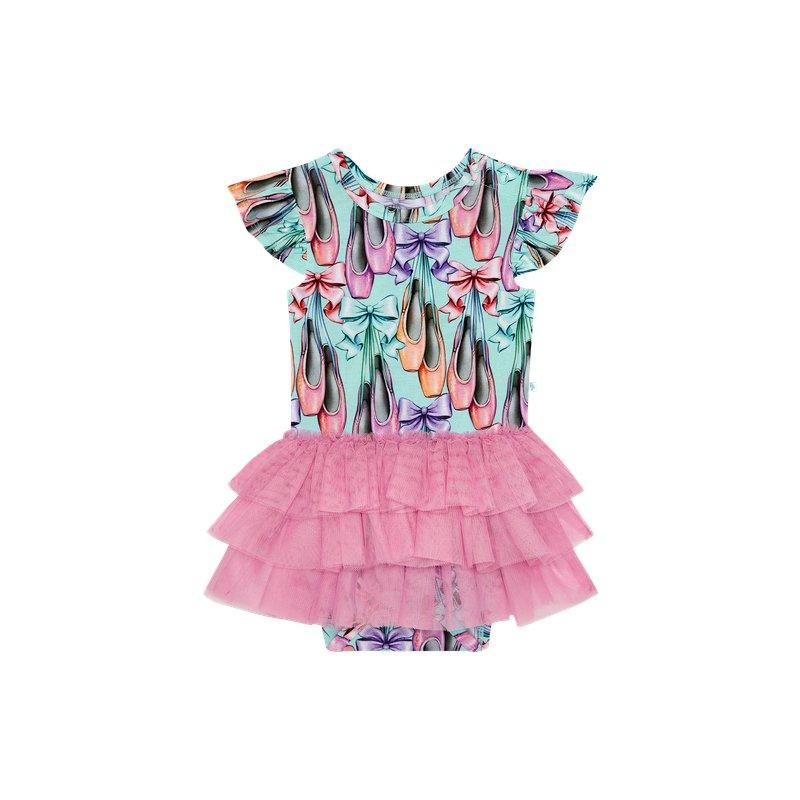 Posh Peanut Girl's Bamboo Tulle Skirt Bodysuit - Irina | Baby Riddle