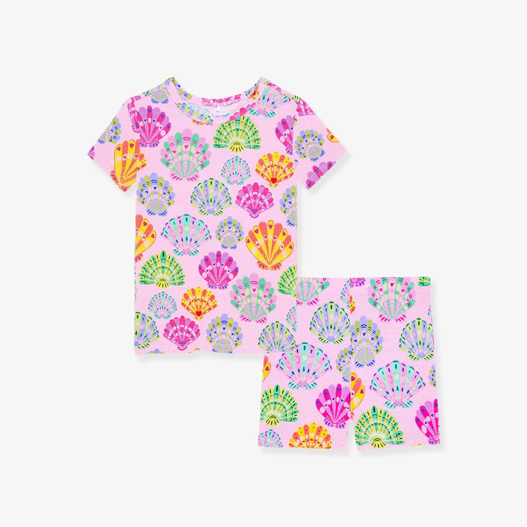 Posh Peanut Short Sleeve Pajama Set with Shorts - Catalina