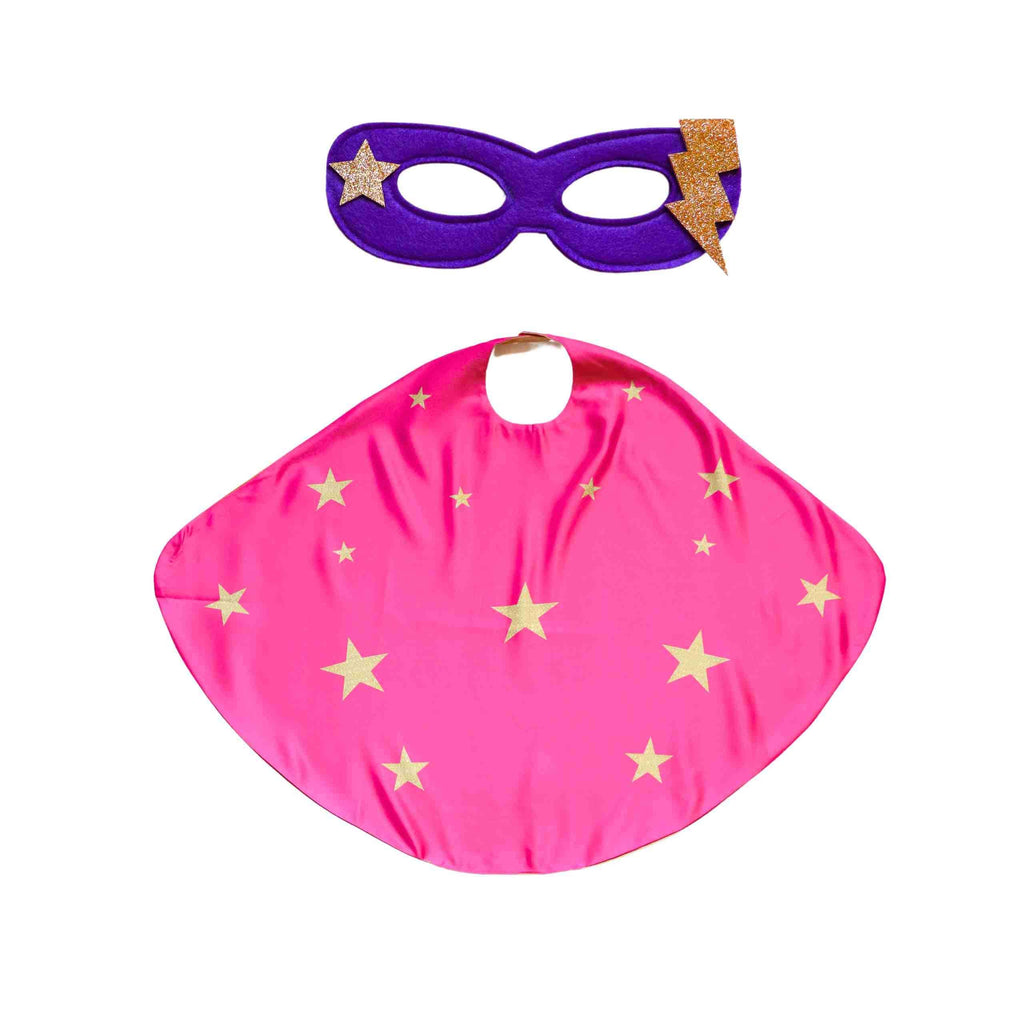 Bailey and Ava Superhero Star Power Cape Set - Pink