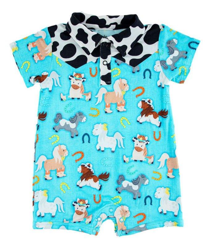 Birdie Bean Bamboo Boy's Shortie Romper - Toby | Baby Riddle