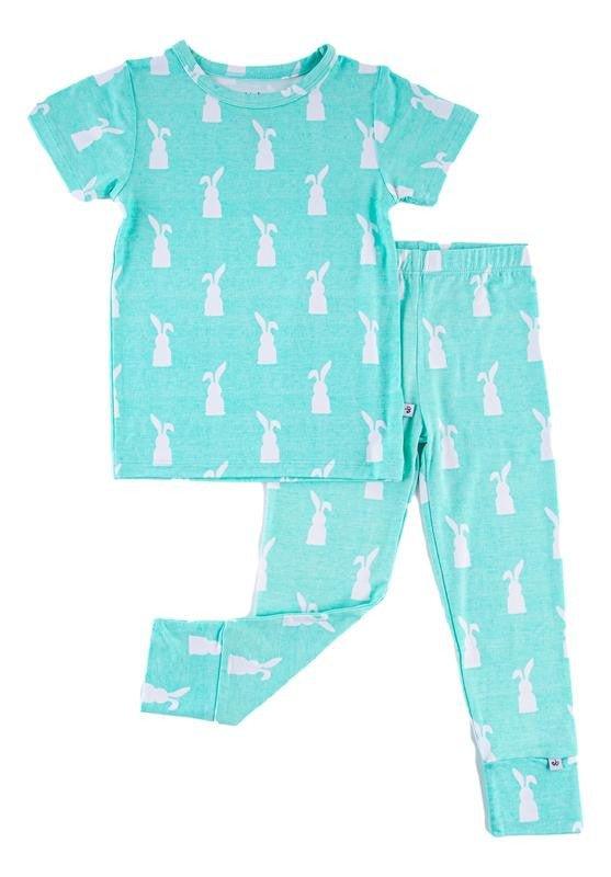 Birdie Bean Bamboo S S Pajama Set Simon Bunny On Mint