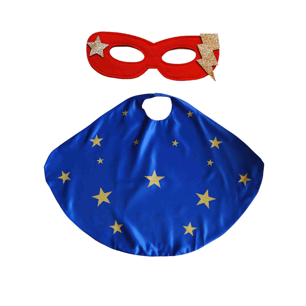 Bailey and Ava Superhero Star Power Cape Set - Blue