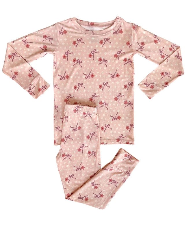 In My Jammers Long Sleeve Pajama Set - Ditsy Bow