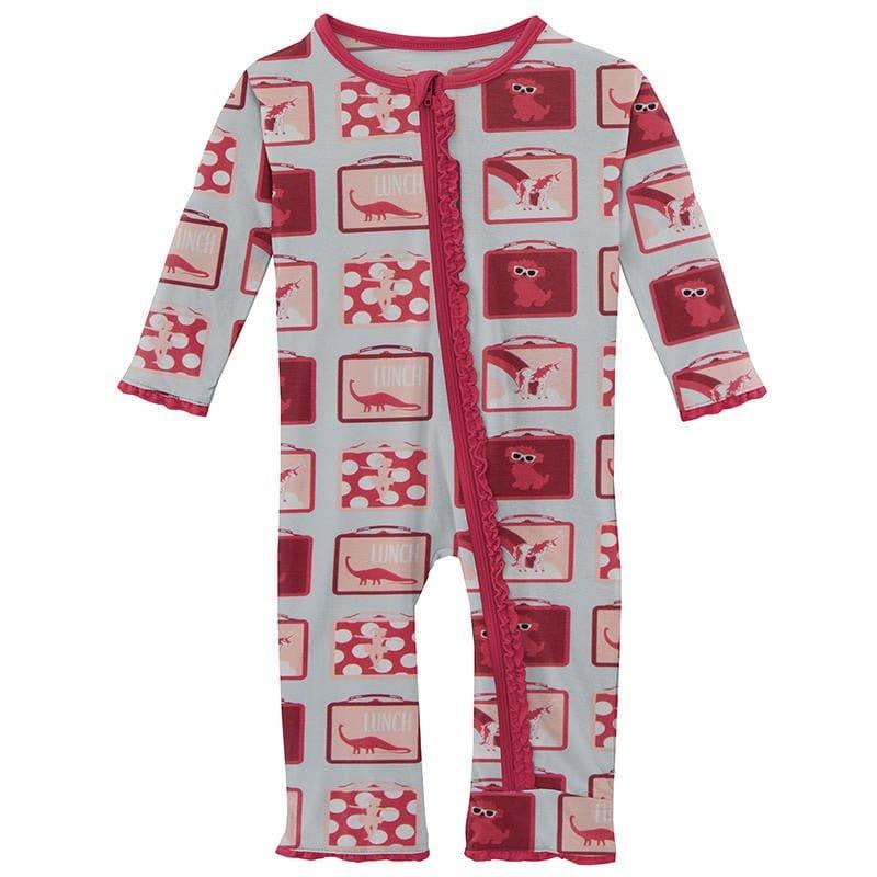 KicKee Pants Bamboo Muffin Ruffle Coverall Zip Lunchboxes