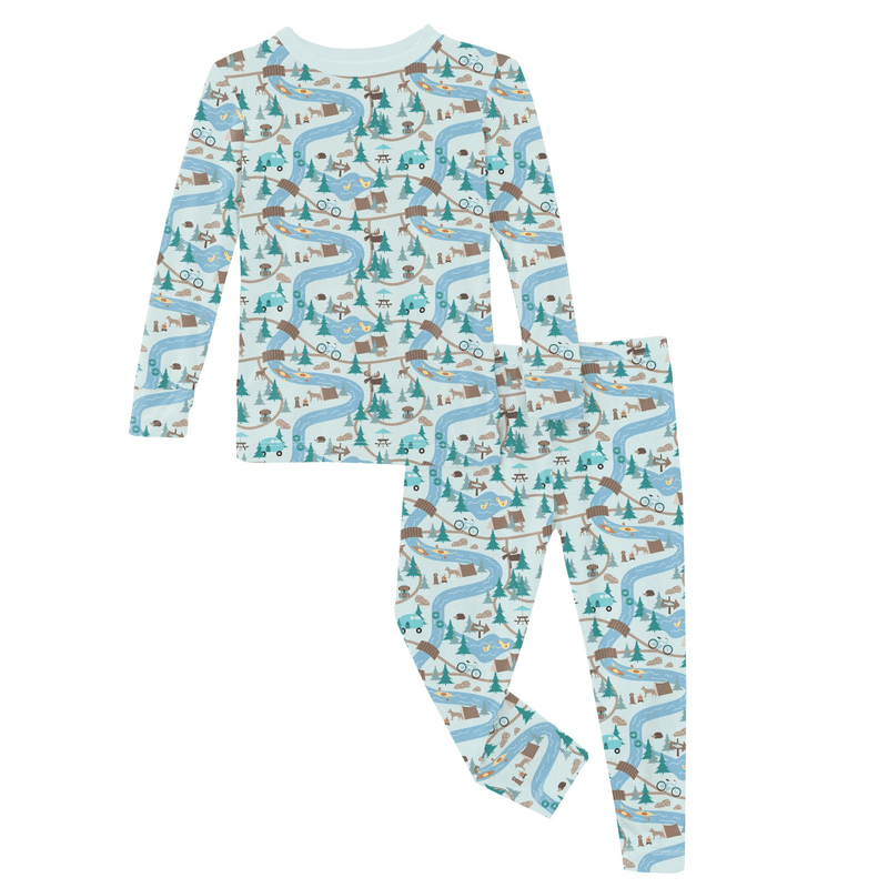 Kickee Pants Long Sleeve PJ Set - Fresh Air Campground Map