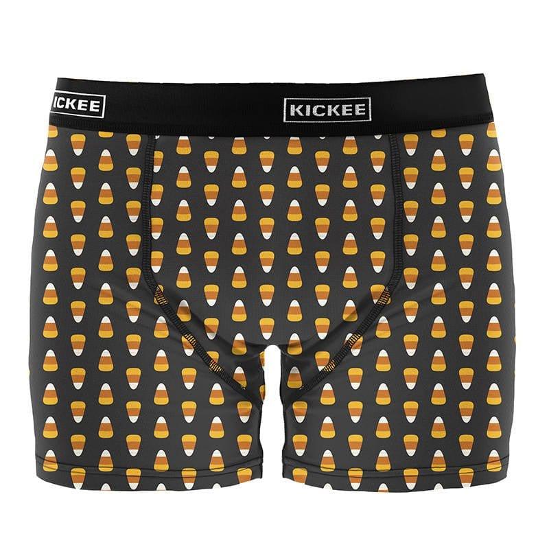Kickee Pants Bamboo Men's Print Boxer Brief - Midnight Candy Corn