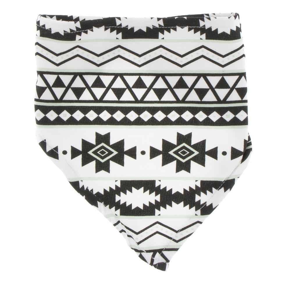 KicKee Pants Bamboo Bandana Bib - Natural Mayan Pattern