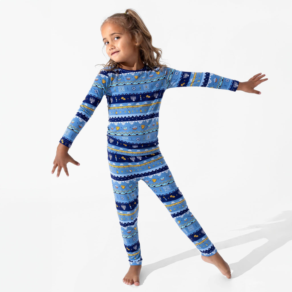 Bamboo Long Sleeve Pajama Set - Hanukkah Fair Isle