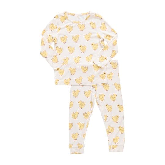 Pink Chicken Long Sleeve Pajama Set - Chicks | Baby Riddle