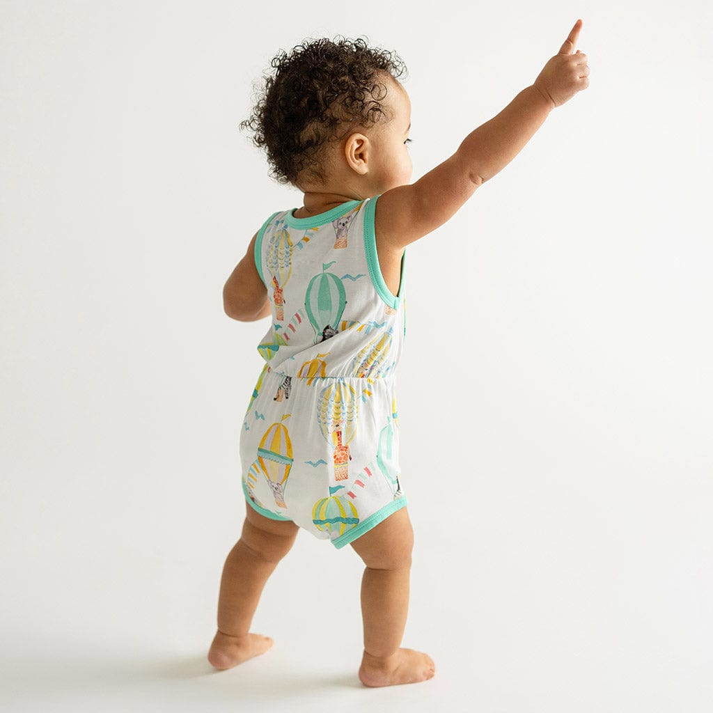 Posh Peanut Varsity Bubble Romper - Balloon Wonder
