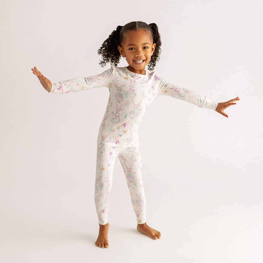 Posh Peanut Long Sleeve Pajama Set - Clementine
