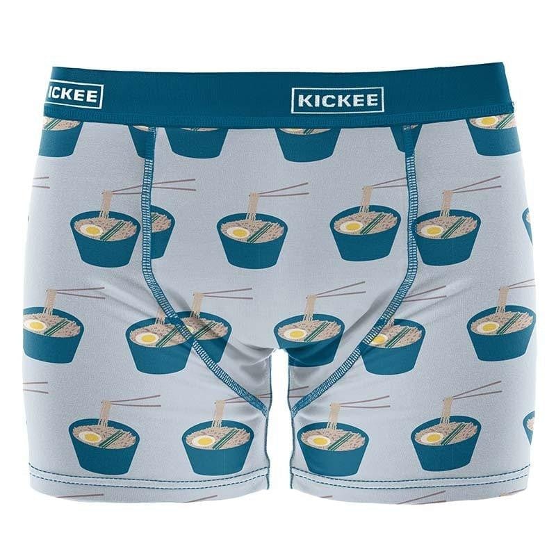 Kickee Pants Boxer Briefs for Men's Illusion Blue Ramen